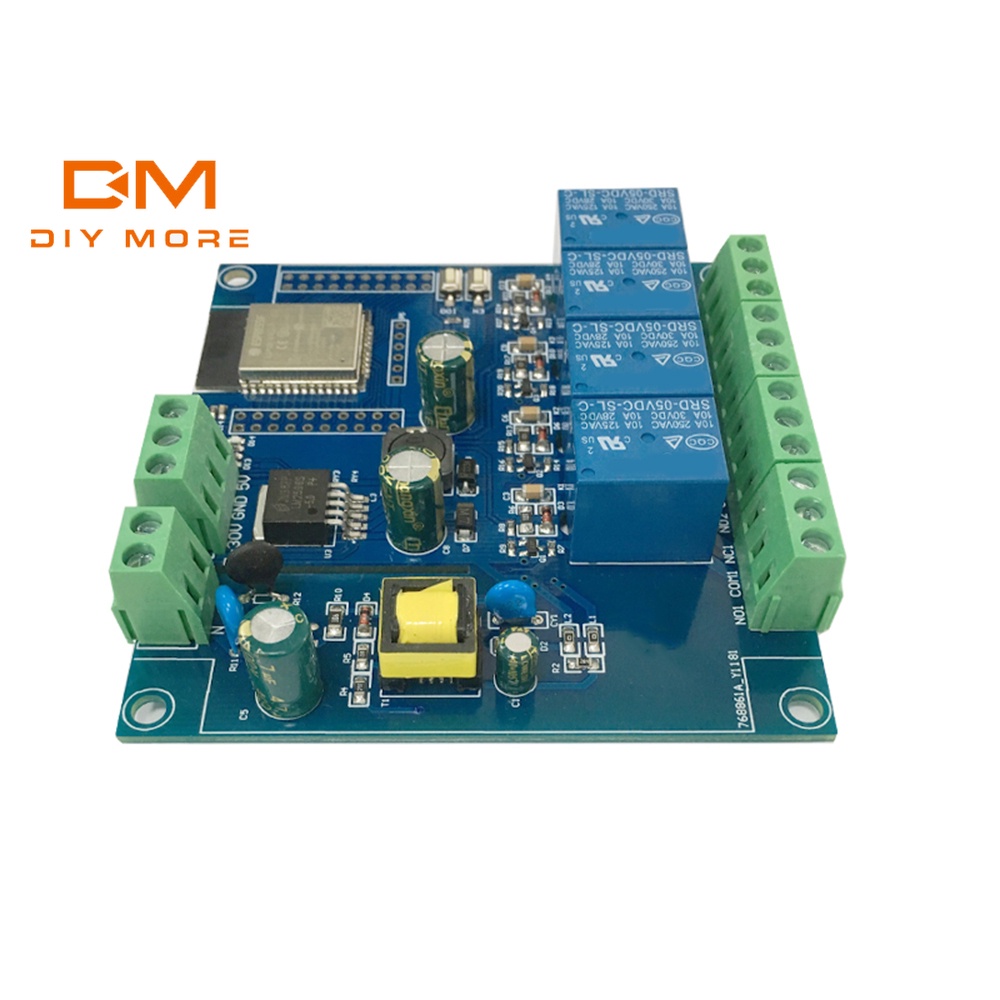 DIYMORE AC DC ESP32 WIFI Bluetooth 4 Channel Relay Module ESP32-WROOM Development Board | Shopee ...