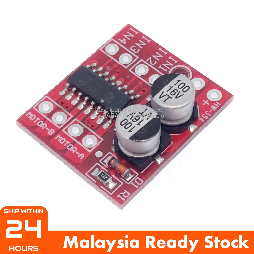 Dual channel l298n h bridge mini dc motor driver module pwm speed ...