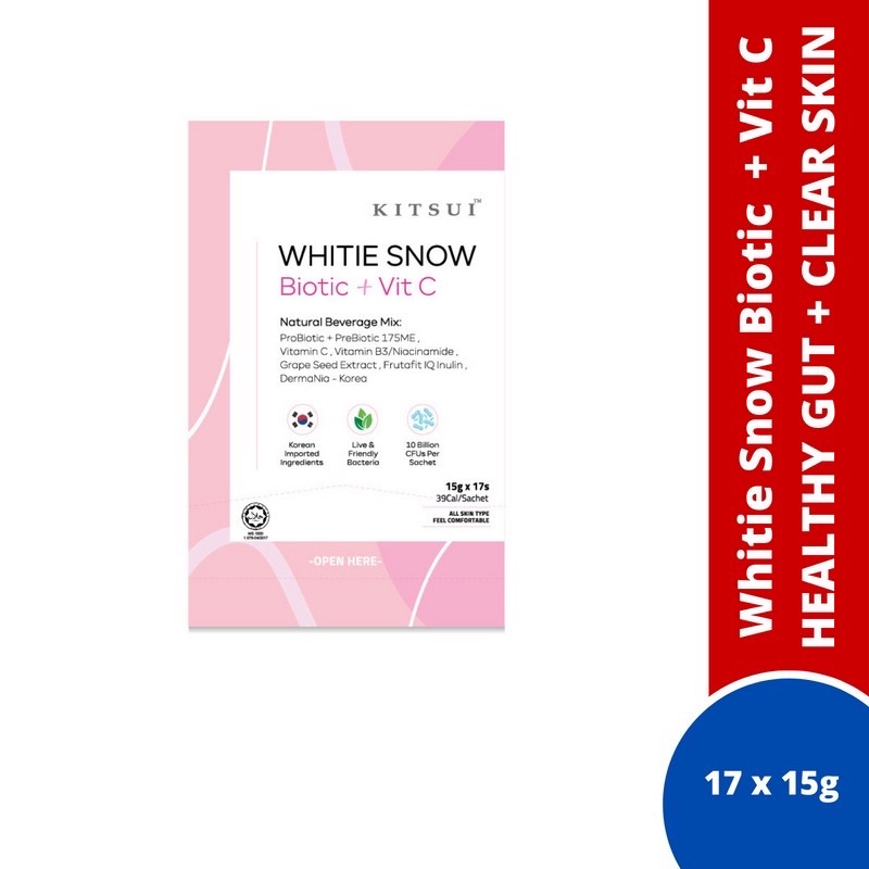 Kitsui Whitie Snow Biotic + Vit C 17 x 15G | Shopee Malaysia