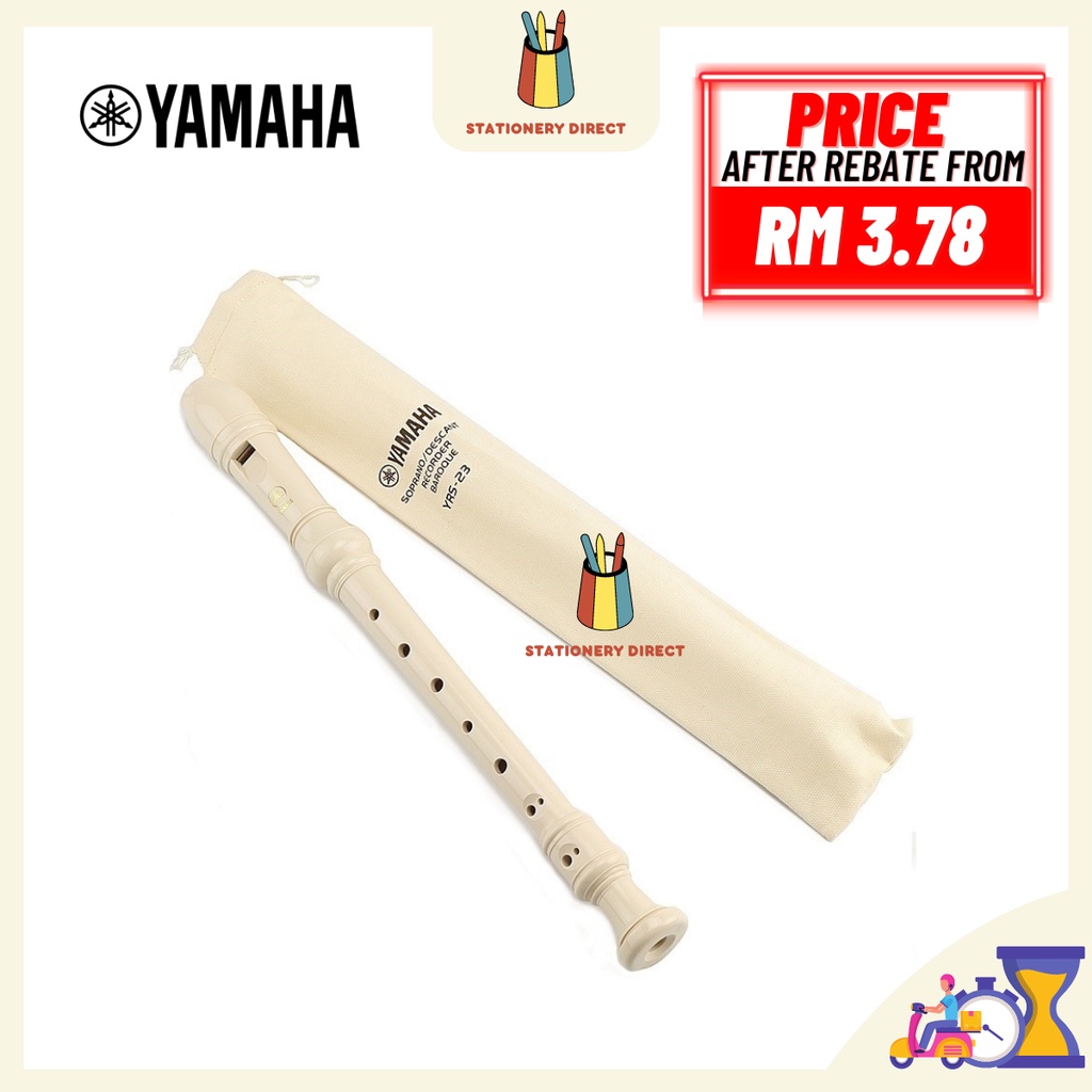 Yamaha Plastic Soprano Recorder YRS-23B Music Instrument Suling Alat ...