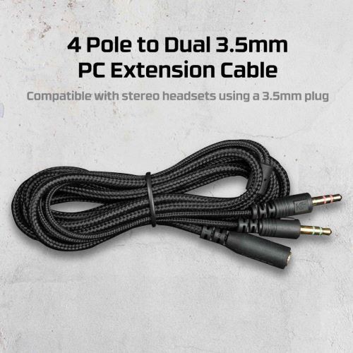 HyperX Spare Parts - Cloud PC Extension Cable 4 pole to 3.5mm [2m] (Universal) - HXS-HSEC2 ...