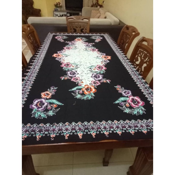 KAIN BATIK ALAS MEJA BATIK ALAS MEJA ANEKA WARNA size 77x44 inci ...