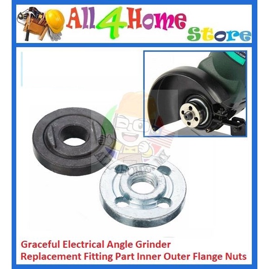 Electrical Angle Grinder Replacement Fitting Part Inner Outer Flange ...
