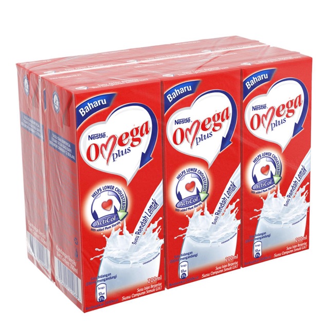 Nestle Omega Plus Milk 200ML X 6 PACKS EXP 05/2020 | Shopee Malaysia