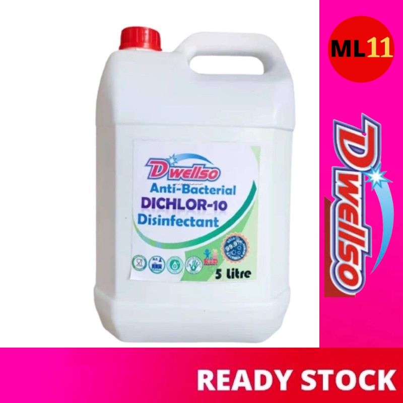 DWELLSO Dichlor-10 (5L) Anti- Bacteria Dichlor-10 disinfectant Ubat ...