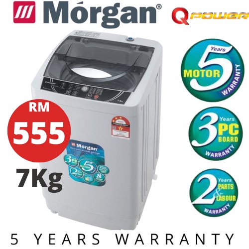 Morgan 7kg Fully Auto Top Loading Washing Machine MWM-7 ZIRCON ...