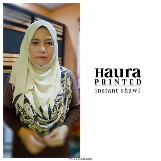ANIES IMAN Instant Shawl Haura Printed Tudung Travel Ironless | Shopee ...