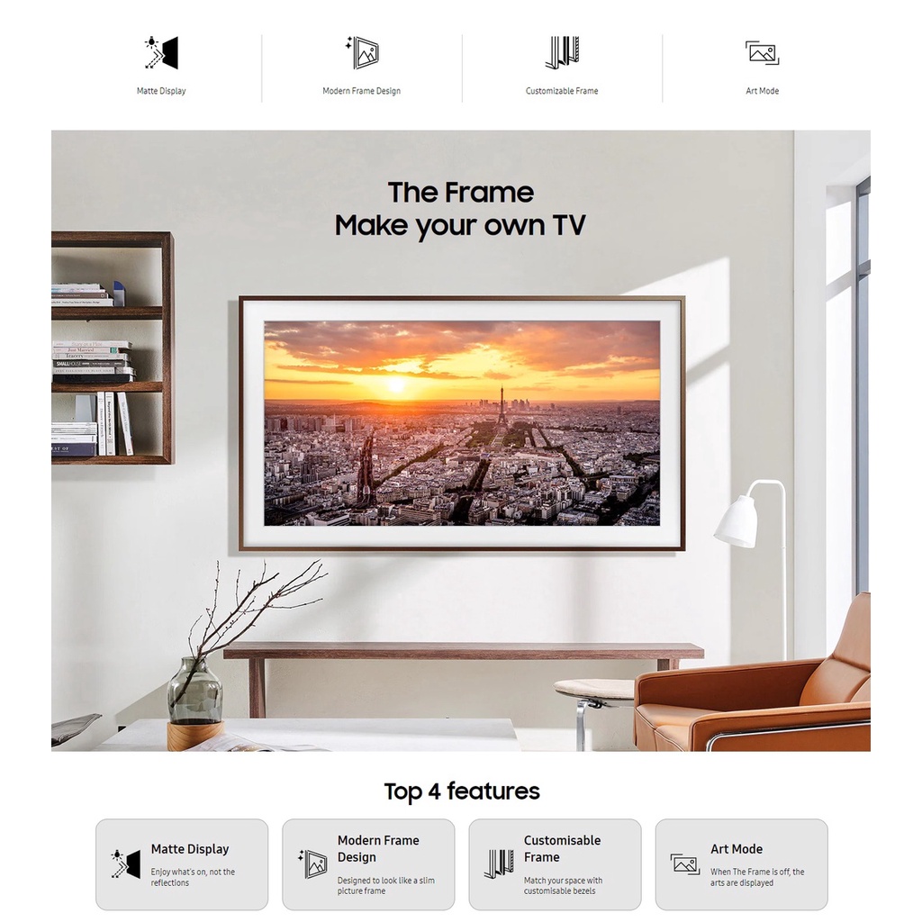 2022 New Samsung Ls03b 55 Inch The Frame Qled 4k Smart Lifestyle Tv Qa55ls03bakxxm Qa55ls03b 