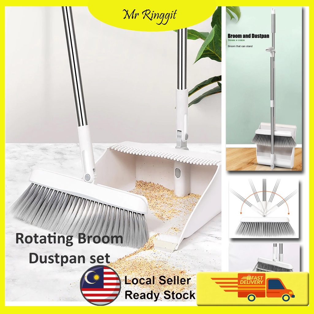 Mr Ringgit Fordable Sweeper 2 in 1 Broom and Dustpan Combo Set Magic ...