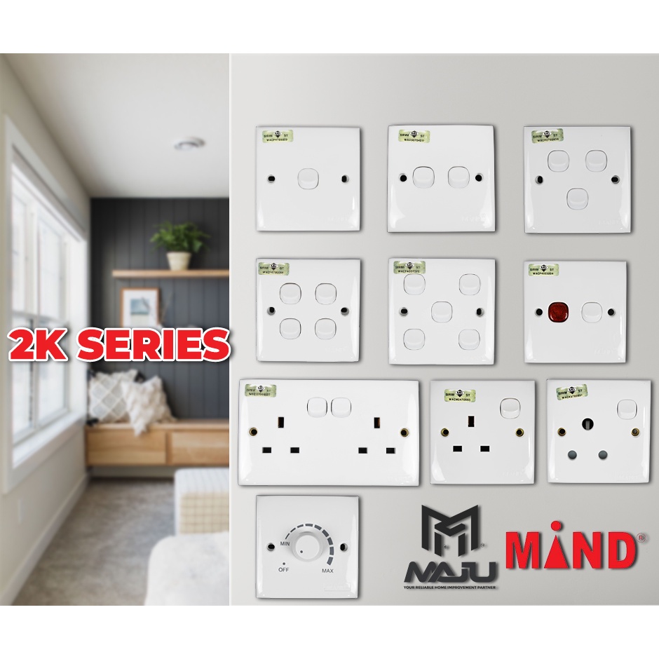 MIND 2K SERIES SWITCH SOCKET | Shopee Malaysia