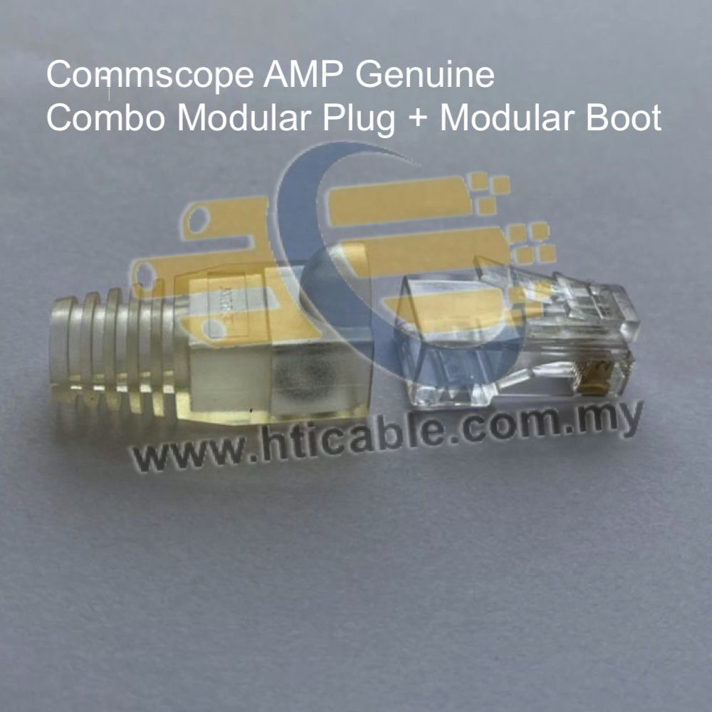 Commscope AMP® Genuine Combo RJ45 Cat6 Modular Plug & Modular Boot ...