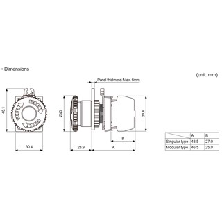 Autonics Emergency Switches S2ER-E3RB E/Stop Button Emergency Stop ...