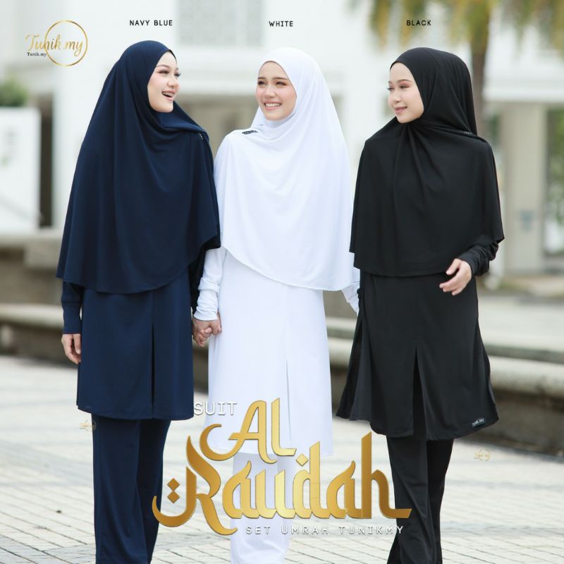 Suit Al Raudah by TUNIKMY | Set Umrah termasuk tudung | Shopee Malaysia
