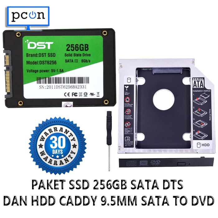 Ssd 256gb sata dst and hdd caddy sata to dvd to hdd | BeeCost