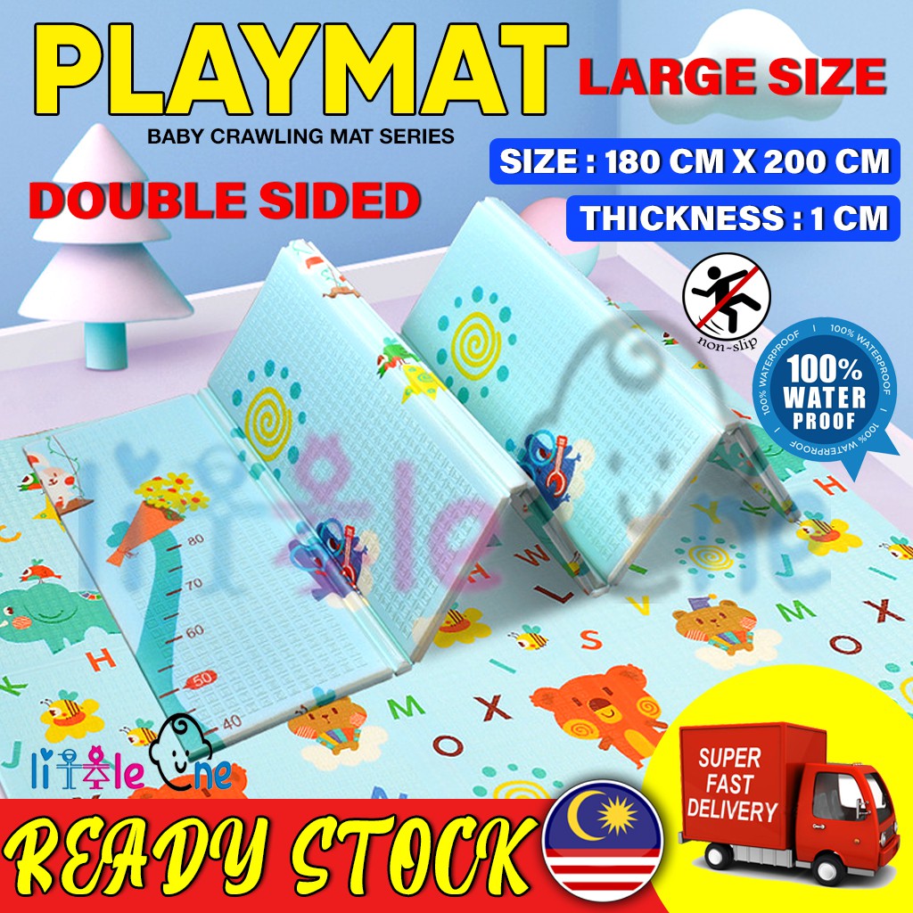 Double Sided Playmat Crawling Mat Baby Carpet Floor Mats Large Play Mat ...