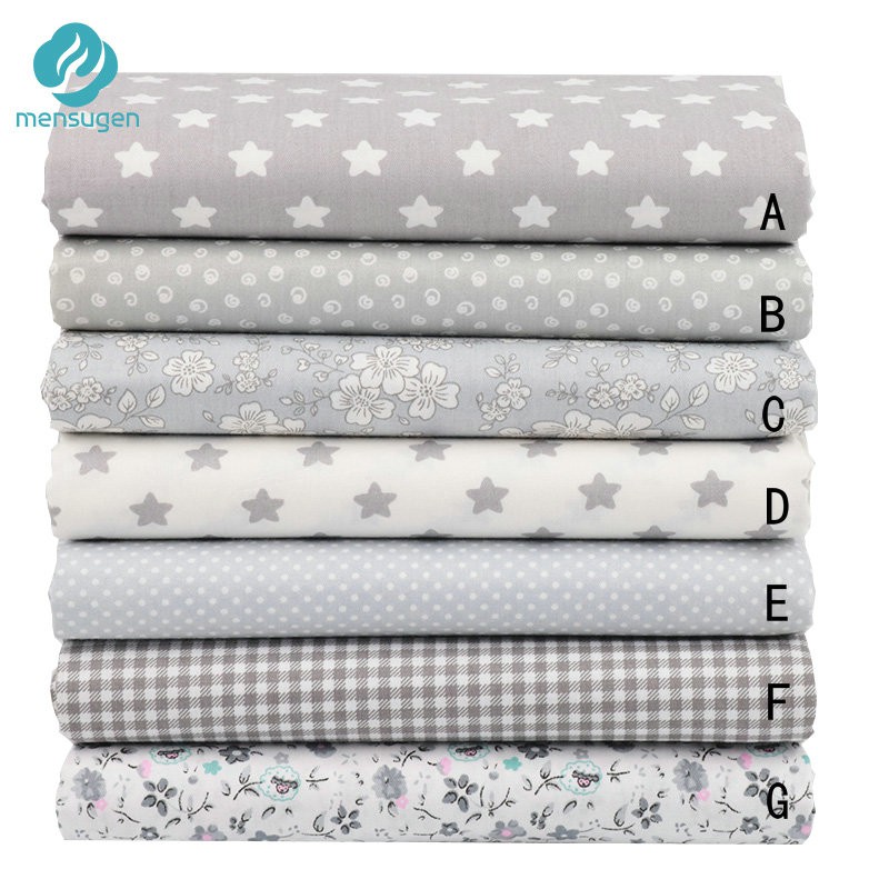 100% Cotton Fabric,Kain DIY Cotton Cloth,Kain Cotton(Grey Series ...