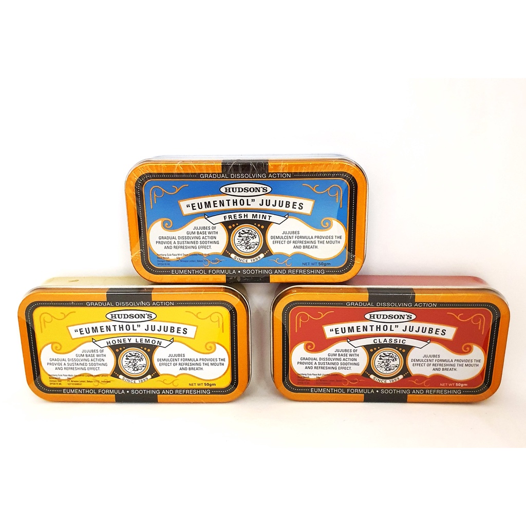 Hudson's "Eumenthol" Jujubes Tin 50g | Shopee Malaysia