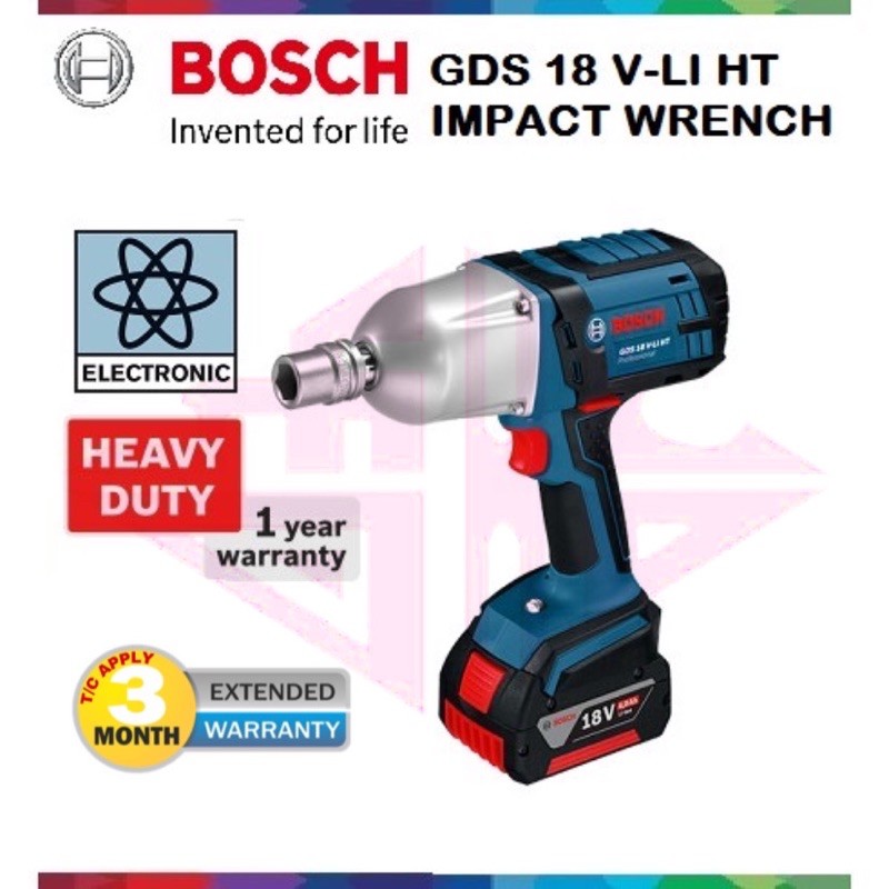 Bosch Gds 18v Li Ht Impact Wrench Solo Shopee Malaysia
