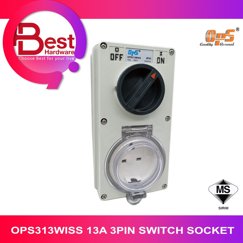 BEST HARDWARE - OPS 3 PIN WEATHER PROTECTED COMBINATION ISOLATOR SWITCH ...
