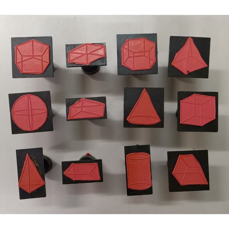Cop / rubber stamp pelbagai bentuk geometri 3D (satu set) | Shopee Malaysia