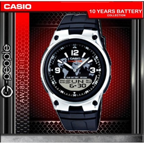 CASIO AW-80-1A2V / AW-80-1A2 / AW-80 ANALOG DIGITAL WATCH 100% ORIGINAL ...