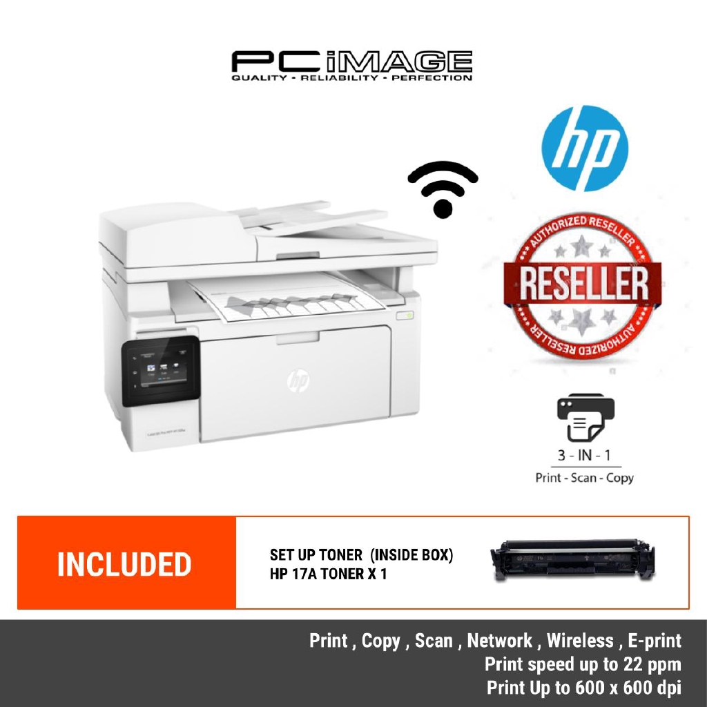Hp laserjet pro mfp m130nw mono multifunction printer - print, scan ...