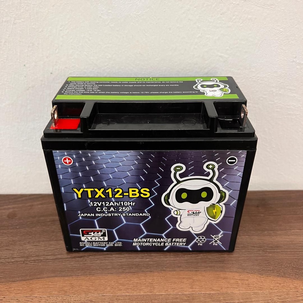 Sc64 AGM Battery Motor YTX12 ER6 VERSYS VULCAN SUZUKI GSX NAZA BLADE ...