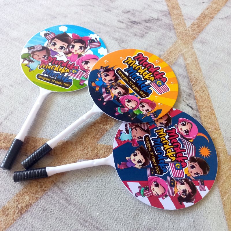 [Readystock] Hand Fan with Pen , Kipas Tangan Tema Merdeka | Shopee ...
