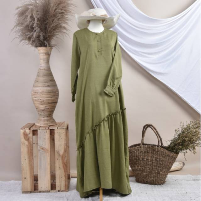 Mecca Dress | Olive | Shopee Malaysia