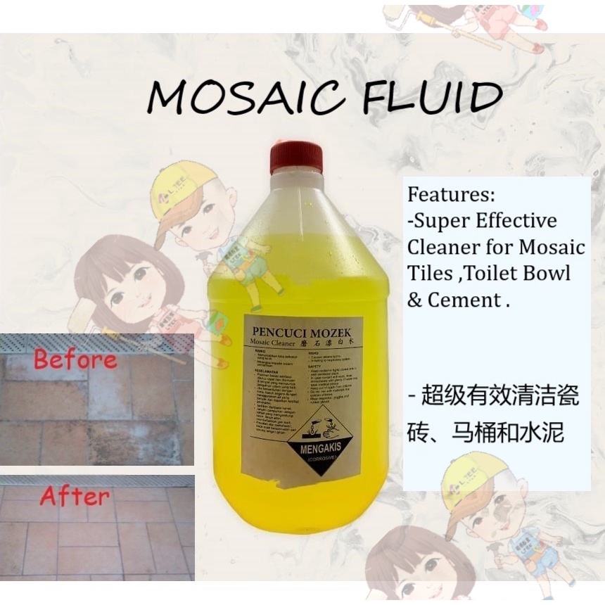 3L MOSAIC FLUID (ACID) CEMENT TILE REMOVER MOSAIC CLEANER ASID PENCUCI ...