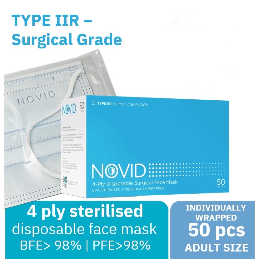 Buyerpick Novid 3 PLY 4 PLY N95 Disposable Surgical Face Mask Adult Kid ...