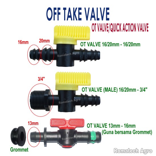 OT Valve/Quick Action Valve untuk Fertigasi Hidroponik Fertigation ...