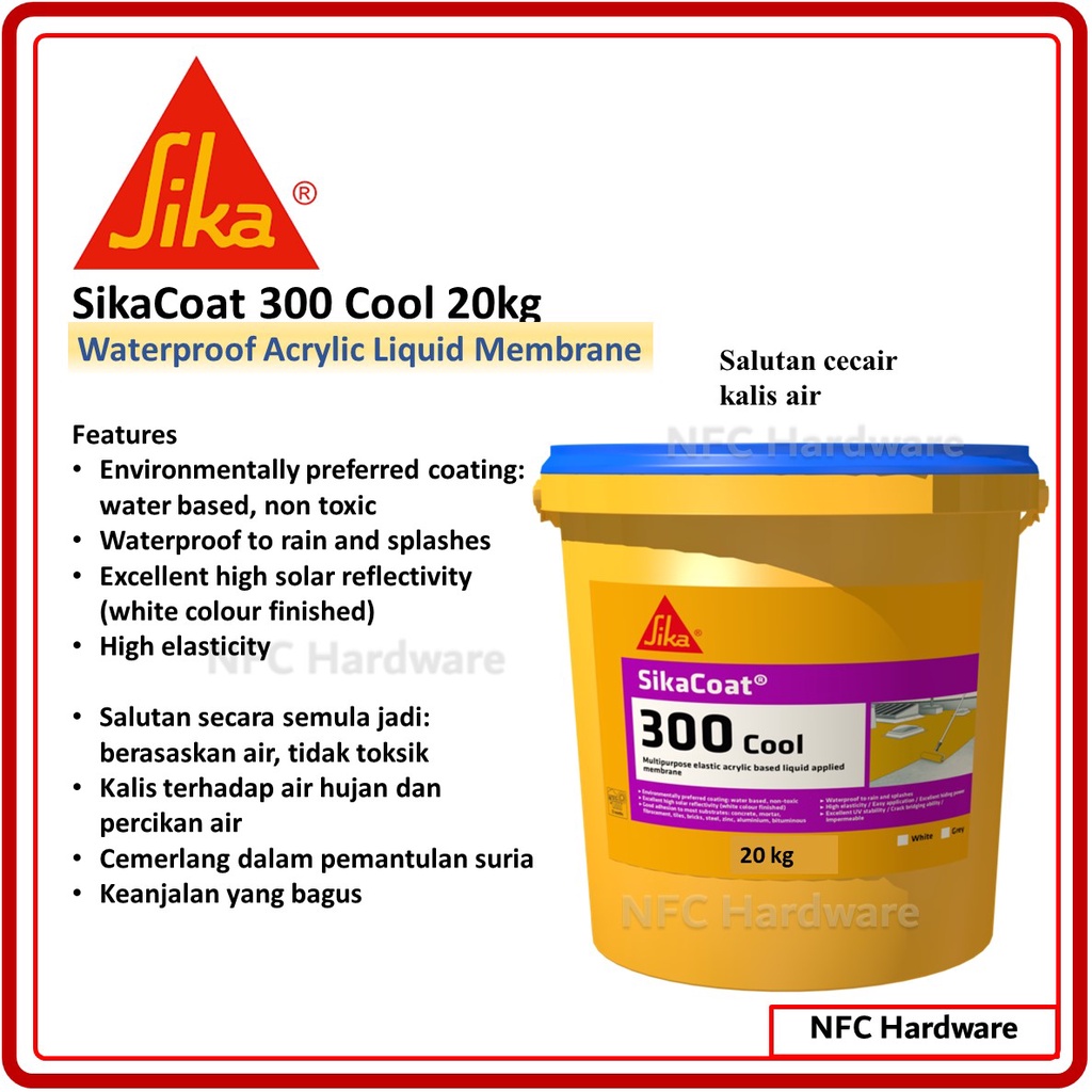 SikaCoat 300 Cool 20kg | Shopee Malaysia