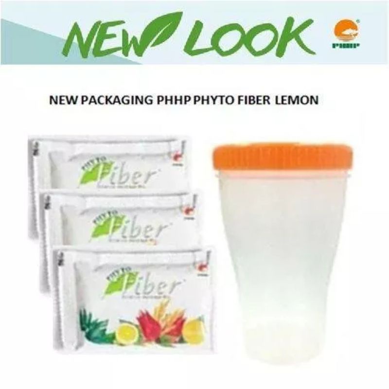 NEW PHHP PHYTO FIBER LEMON (TRIAL PACK 3 SACHETS + 1 SHAKER) (DETOX ...