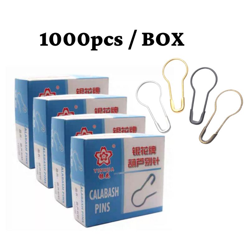 1000pcs CALABASH SAFETY PIN NO SNAG FASTENER GOURD PEAR PIN CRAFT PIN ...