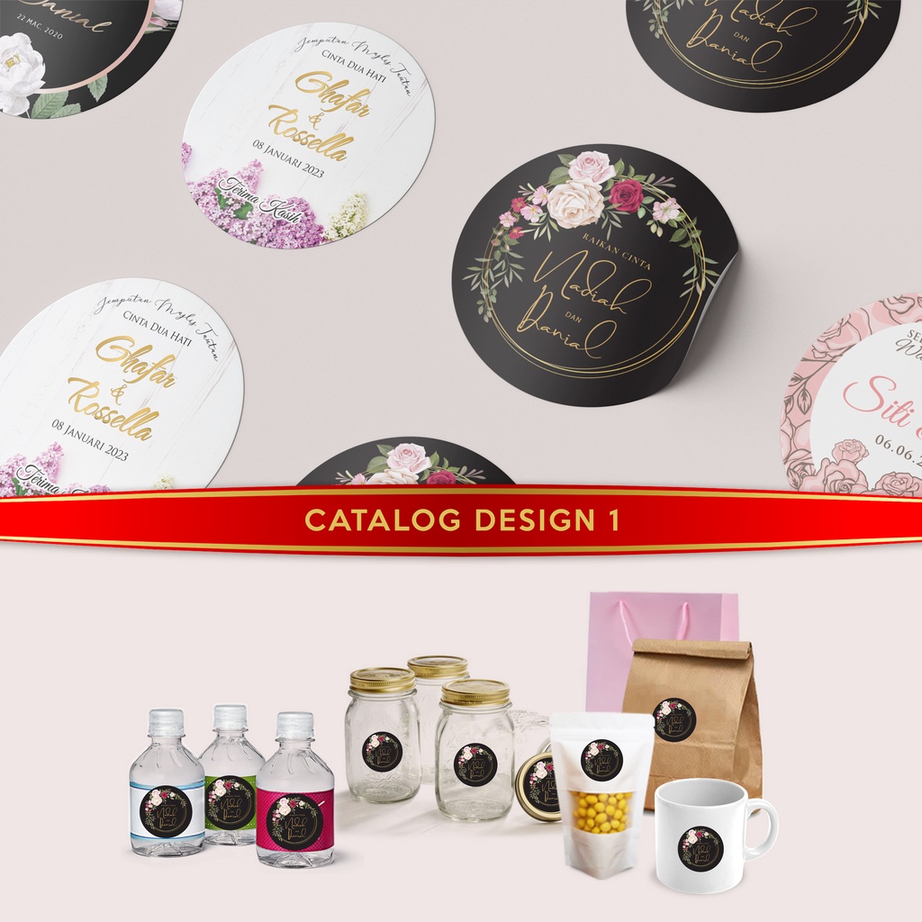 5cm Sticker Kahwin 100pcs / Wedding Sticker / Label Sticker / Doorgift ...