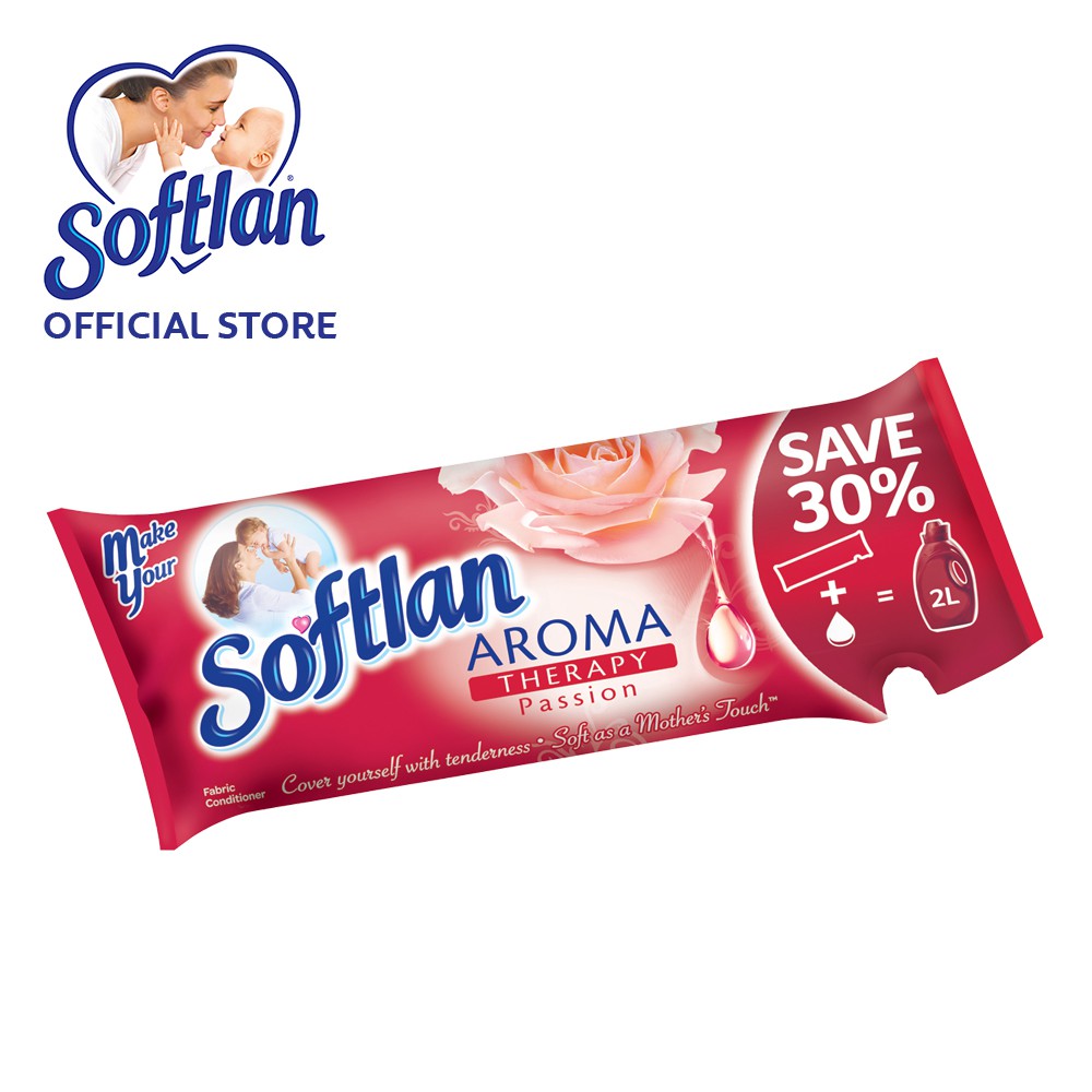 Softlan Aroma Therapy Passion (Red) Fabric Softener 500ml Refill ...