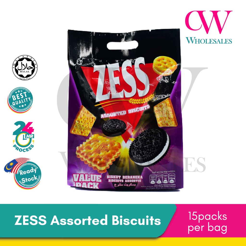 Zess Assorted Biscuit Biskut Beraneka Biscuits Assortis 451g/15 packs ...