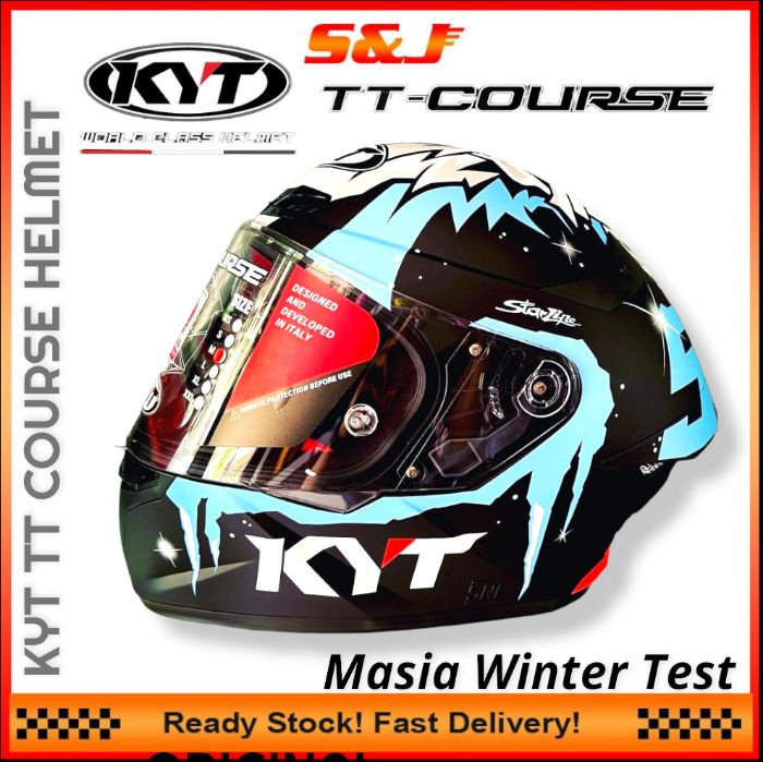 KYT TT COURSE HELMET MASIA WINTER TEST MATT KYT FULL FACE | Shopee Malaysia