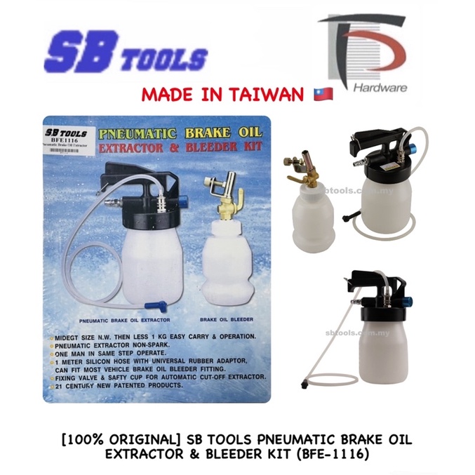 [100% ORIGINAL] SB TOOLS PNEUMATIC BRAKE OIL EXTRACTOR & BLEEDER KIT ...