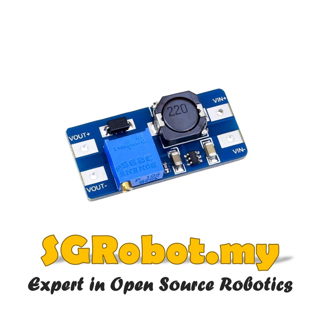 MT3608 Step-Up Adjustable DC-DC Switching Boost Converter Module ...