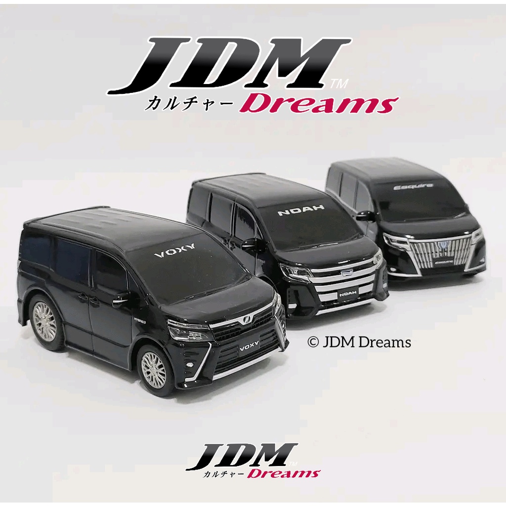 Original Toyota Voxy ZX Kirameki Noah Esquire 1/32 Pullback Mini Car ...
