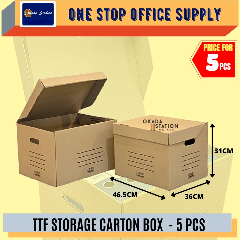 STORAGE CARTON BOX (465mm*360mm*310mm) - 5 PCS / STORAGE BOX/ KOTAK ...