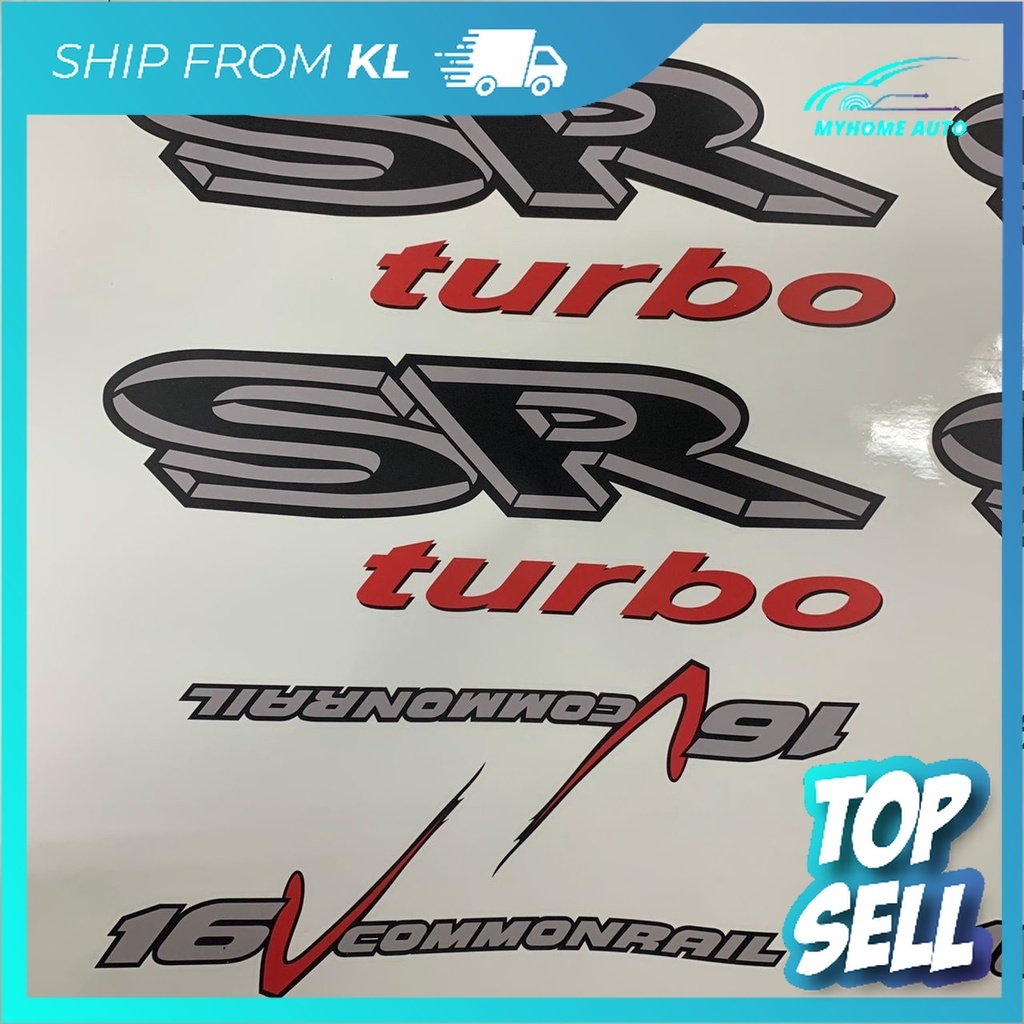 Toyota Hilux SR Turbo 16V Commonrail Side Body Sticker - 1 Set 2 Pcs ...