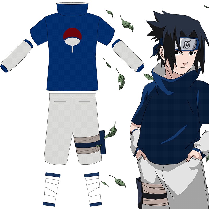 NARUTO Uchiha Sasuke Cosplay Costume for Men Halloween Carnival Costume ...