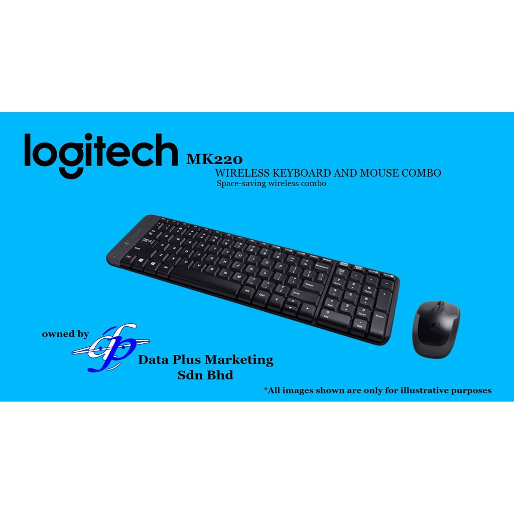 Logitech Mk220 Space Saving Wireless Keyboard And Mouse Combo Shopee