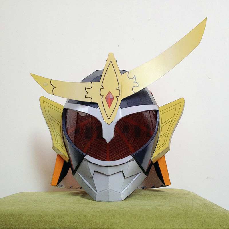 DIY Papercraft Kamen Rider Masked Rider Gaim Wearable Helmet PaperModel ...