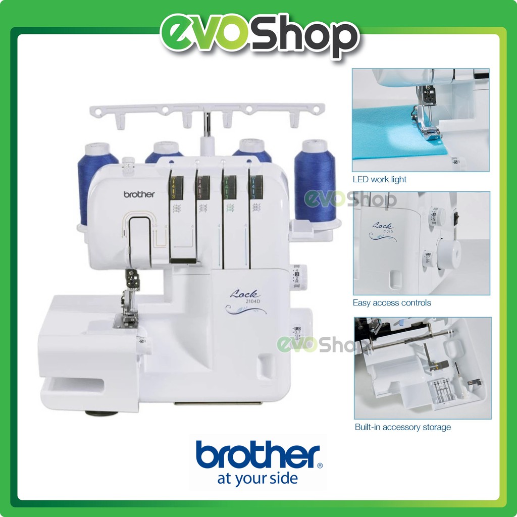 BROTHER 2104D Overlocker Sewing Machine Mesin Jahit Tepi / Halus ...
