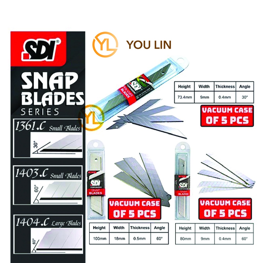 SDI Cutter Blade Refill/Bilah Pisau Small/Big (1403C & 1404C) | Shopee Malaysia