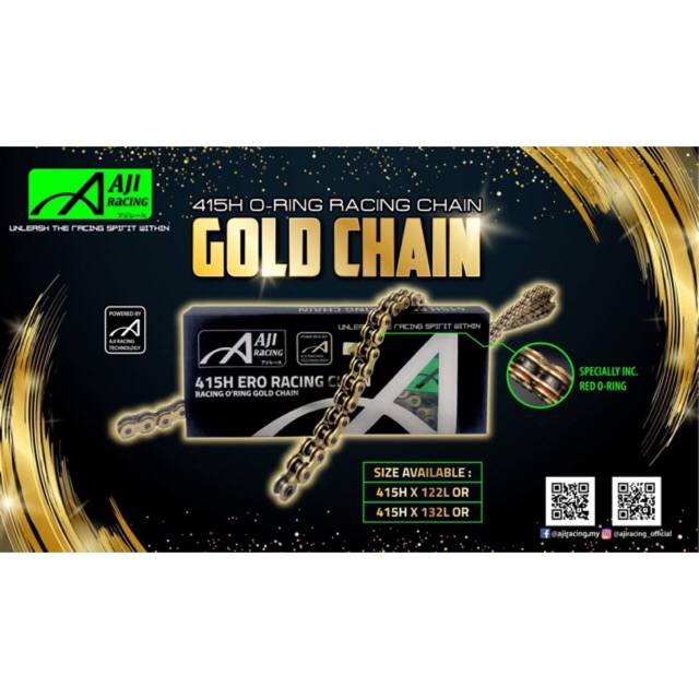 AJI RACING 415H ERO Oring Racing Gold Chain | Shopee Malaysia
